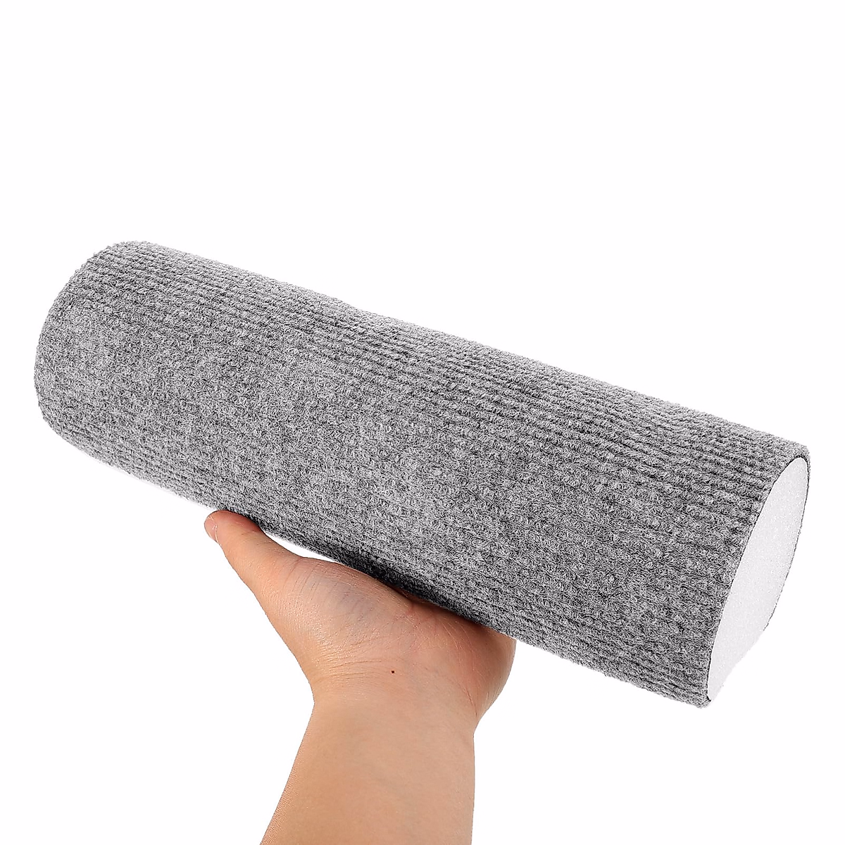 Levemolo Cat Cage Accessory Decorative Kitten Scratcher Post Light Grey Comfortable Cat Scratcher Post Foam Cloth Home Cat Scratching Post