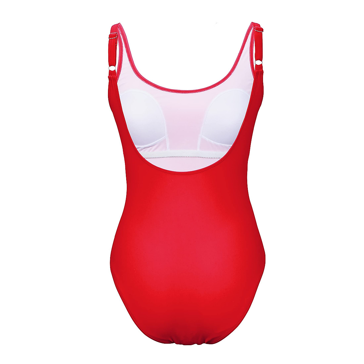 Womens Swimsuits One Piece Tummy Control Bathing Suit for Women Sexy Slimming Swimsuit Red S