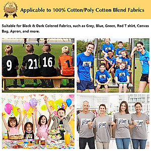 TransOurDream Iron on Heat Transfer Paper for Heat Press (25 Sheets, 8.5x11", Dark 6.0) Printable HTV Heat Transfer Vinyl for T Shirts Iron on Transfers for Inkjet Printer (TRANS-D6-20)