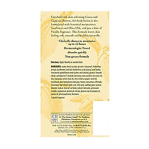 Burts Bees Butter Body Lotion for Dry Skin with Cocoa & Cupuau, 6 Oz (Package May Vary)