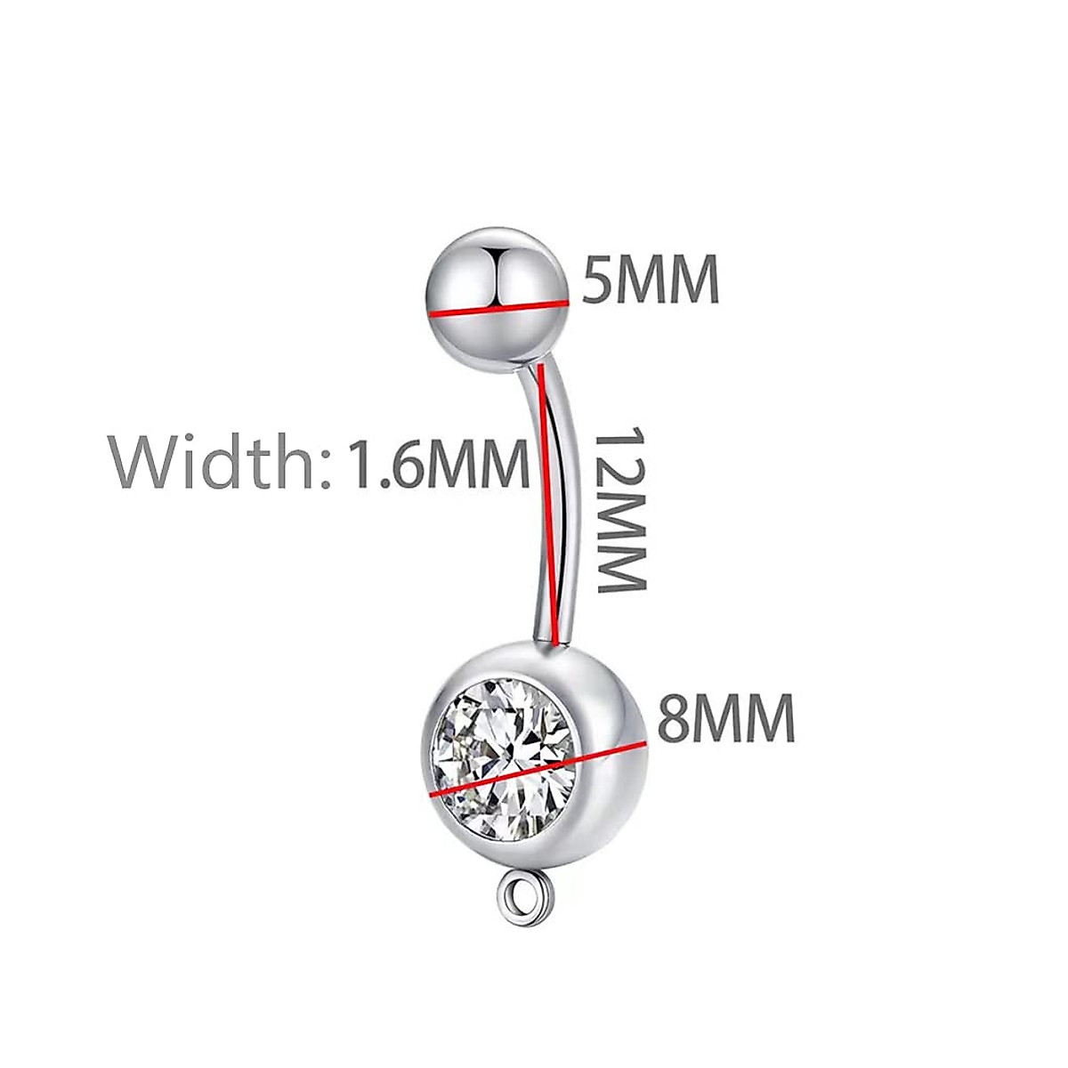 2PCS in Set Octopus and Fish Drop Belly Button Ring, Cute Ocean Charm Surgical Stainless Steel 14 Gauge Navel Barbell Ring, Steampunk Piercing Body Jewelry