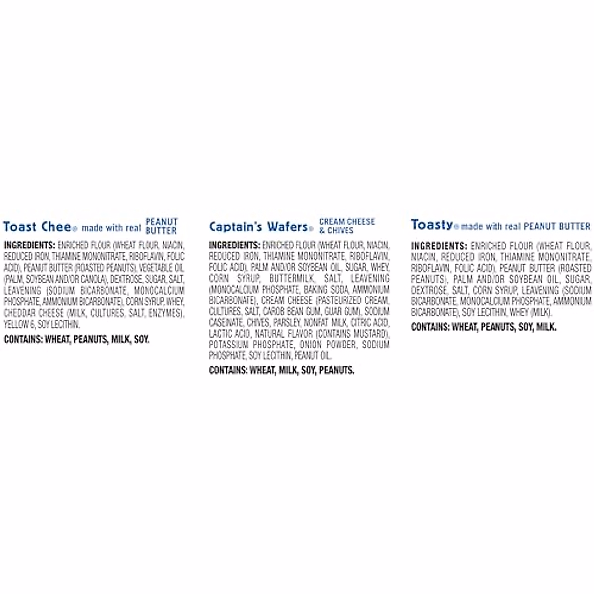 Lance Sandwich Crackers, Variety Pack, 3 Flavors, 20 Individually Wrapped Packs, 6 Sandwiches Each