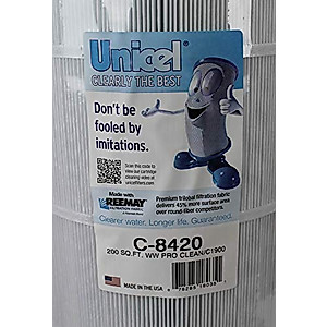 Unicel C8420 Hayward Hot Tub and Spa 8 Inch Filter Pump 200 Square Foot Replacement Cartridge for Hayward and Waterway Plastics Filters