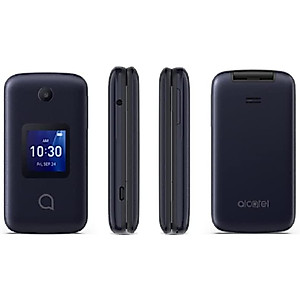 Alcatel Go Flip 4 4056W 4GB (T-Mobile only) Flip Phone - for Senior Easy Use Blue