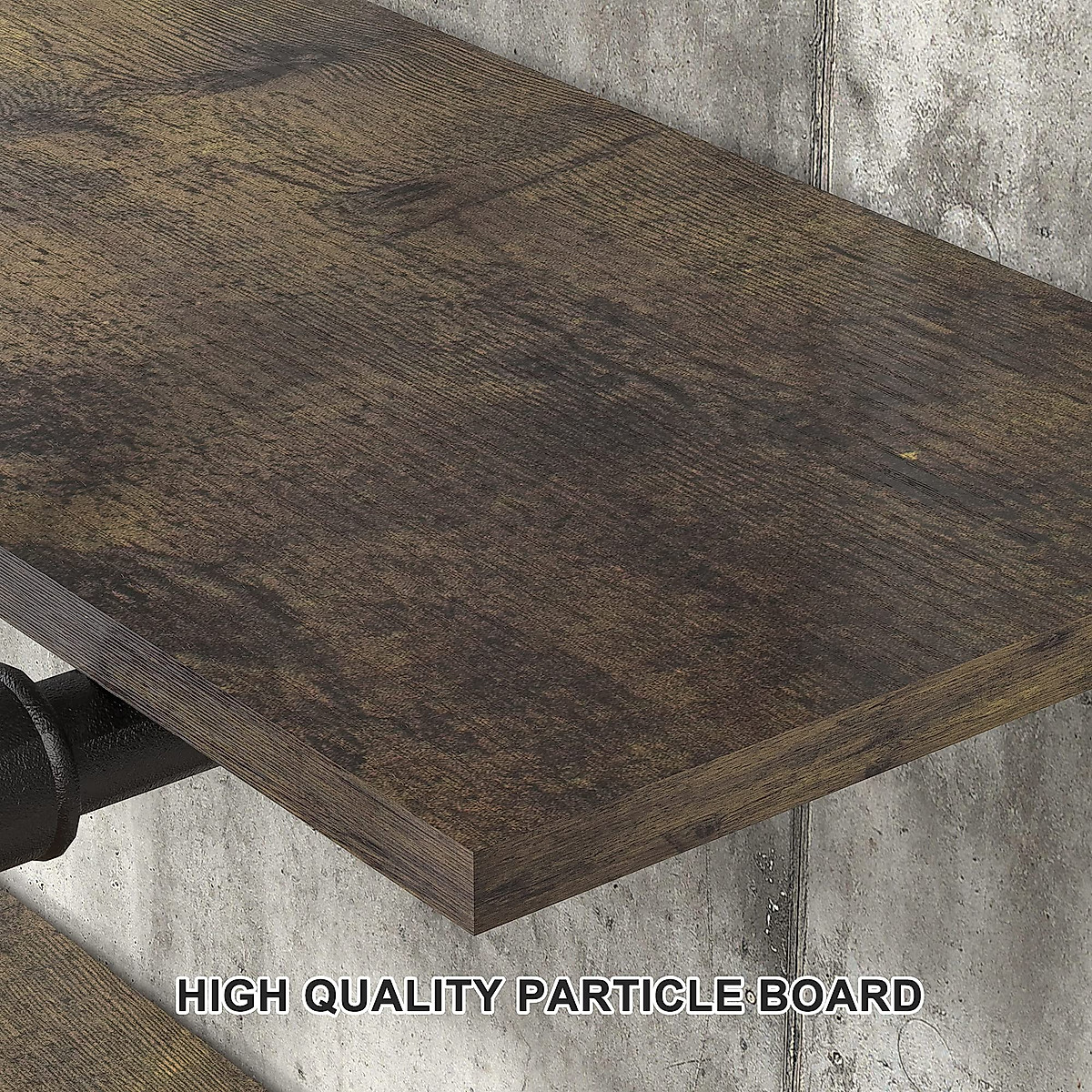 Gezen Industrial Pipe Shelving 31.5in Floating Bookshelf,Wall Mounted Shelves Rustic Floating Shelves, Wall Storage Book Shelves for Living Room, Bedroom, Kitchen (Brown, 2 Tier)