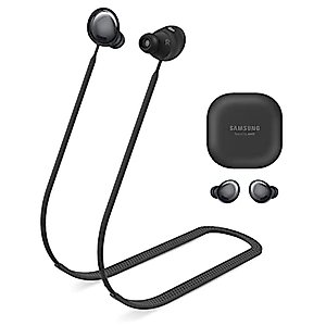 Woocon Galaxy Buds Pro Strap, Soft Silicone Sports Anti Lost Strap Lanyard Special Anti-slip Texture Design Accessories Only Compatible with Samsung Galaxy Buds Pro Neck Rope Cord(Black)