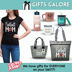 Brooke & Jess Designs Football Mom Tumbler Gifts - Large Insulated Water Bottle with Straw - Stainless Steel Metal 24 oz Travel Cup for Mama, Mother, Wife, Women | Keeps Hot and Cold for Hours