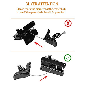 Gledewen Spare Tire Hoist Spare Tire Winch Carrier | Replacement for 1997-2003 Ford F150, 2004 F150 Heritage, 1997-1999 F250, 1997 F250 HD | Replaces# 924-526, 1L3Z1A131AA, 2L3Z1A131AA