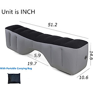 Berocia Car Air Mattress Back Seat Gap Pad Fill Extender Mattress for SUV Dogs Kids Adults Travel Bed Cushion Camping Air Couch Sleeping Rest Inflation Bed