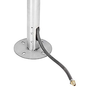 Fire Sense 61445 Natural Gas Patio Heater 45,000 BTU With Electric Ignition System CSA Approved For Commercial & Residential - Stainless Steel