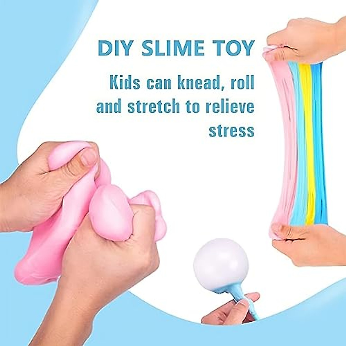 10 Pack Butter Slime Kit,Super Soft and Non-Sticky Toy,DIY Educational Slime Toys for Kids,Stress Relief Toys,Party Favor for Kids Girls & Boys(1*ice Cream Model)