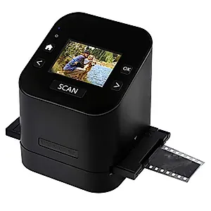 Magnasonic All-In-One Film & Slide Scanner, High Resolution 22MP, Converts 35mm/110/126/ Super 8/8mm Film & 135/110/126 Slides into Digital JPEG, 2.4" LCD Screen, Built-in Memory, Fast Scanning (FS52)
