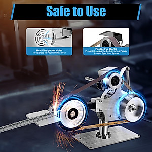 1 x 30 Inch Belt Sander - Vertical & Horizontal Use | 5000rpm Variable Speed | Rotating Sanding Angle - Electric Sanding Polishing Sharpener Belt Grinder Belt Sander for Knife Making