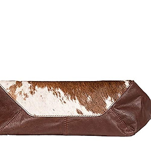 Mona B Hailey Genuine Western Cowhide and Leather Tote Handbag Plus a Bonus Bag Vegetable Dyed with RFID Blocking