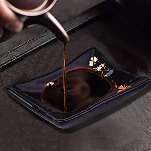 Artcome 8 Piece Japanese Style Ceramic Sushi Plate Dinnerware Set with 2 Sushi Plates, 2 Sauce Dishes, 2 Pairs of Chopsticks, 2 Chopsticks Holders