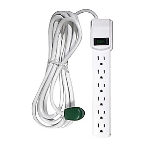 Go Green Power Inc. Go Green Power GoGreen Power GG-16103M-12 - 6 Outlet Surge Protector With 12ft Cord, White