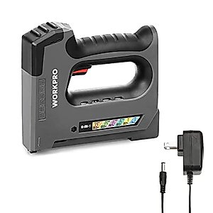 WORKPRO 6 in 1 Cordless Staple Gun, 3.6V Rechargeable Electric Stapler, Charger Included, Staples Excluded