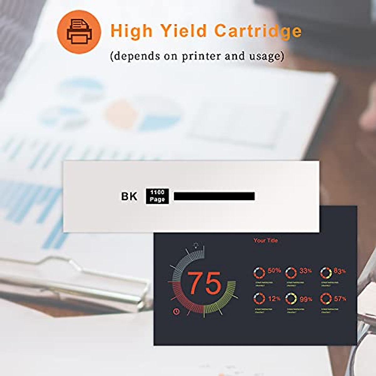 Run Star 1 Pack 822XL Black Remanufactured Ink Cartridge Replacement for Epson 822XL T822XL use for Epson Workforce Pro WF-3820 WF-4820 WF-4830 WF-4833 WF-4834 Printer (1 Black)