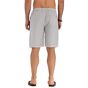 NITAGUT Men's Linen Casual Classic Fit Short (XL, 05Light Gray)