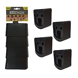 StealthMounts 18V Ryobi Battery Holder - 4 Pack | Ryobi Battery Mount | Ryobi Battery Storage | Ryobi Organizer | Ryobi Battery Holder Wall Mount | Ryobi 18V Battery Mount | Made in UK
