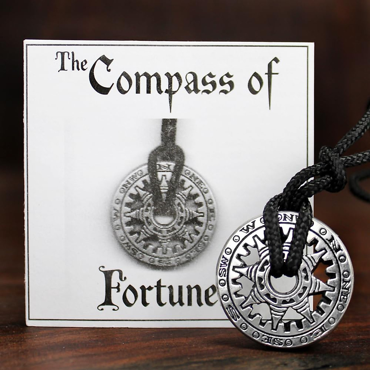 Nautical Compass Pendant Necklace - Good Luck Amulet