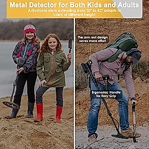 Finderomend Metal Detector MD-4030 Pro Waterproof Metal Detector Underground Search Coil,high Accuracy Adjustable Height (with Headphone and Shovel) (Updated 3)