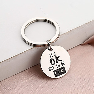 SEIRAA Mental Health Awareness Gift It's Ok Not To Be Ok Keychain Awareness Jewelry Suicide Prevention Gift (It's Ok)