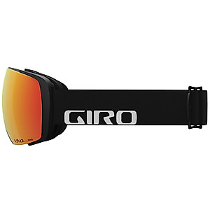 Giro Contact Ski Goggles - Snowboard Goggles for Men & Women - Black Wordmark Strap with Vivid Ember/Vivid Infrared Lenses