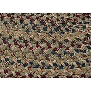 Colonial Mills Comfort Braided Area Rug Green 8' x 10' Oval 8' x 10'