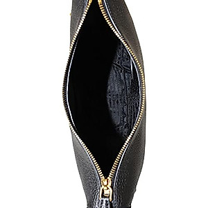 Prada Black Vitello Phenix Leather Web Stripe Strap Crossbody 1BC166