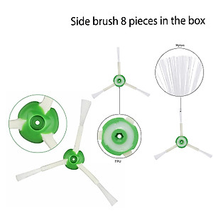 Parts accessories Compatible for iRobot Roomba e5 e6 i1 i2 i3 i4 i5 i6 i7 i8 j5 j6 j7 j8 and all Plus i e j Series Vacuum Cleaner 2 Set Roller Brushes 8 HEPA Filters 8 Side Brushes 1 caster wheel