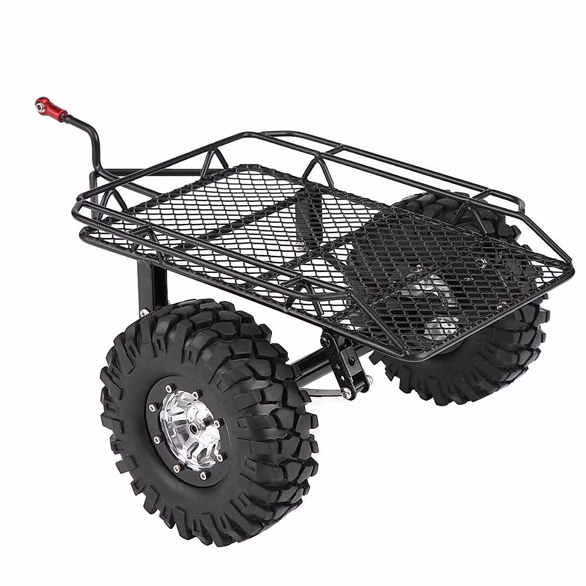 RC Tipping Trailer, Metal Trail Car Trailer Hopper DIY Modified Trailer Accessory for D90 / SCX10 / -4 1/10 Scale RC Crawler Car