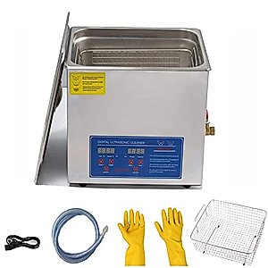 AZUIZUIF 15L/3.9gallon Industrial Ultrasonic Cleaner with Digital Timer&Heater 300W+360W for Screwdriver Repairing Tools Industrial Parts Mental Instrument Apparatus Cleaning 40kHz