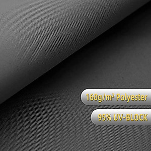 LOVE STORY 3'x10' Waterproof Charcoal Balcony Privacy Screen Fence Cover Shade UV Sunblock for Patio, Deck, Patio, Apartment Railings, Shield 90%