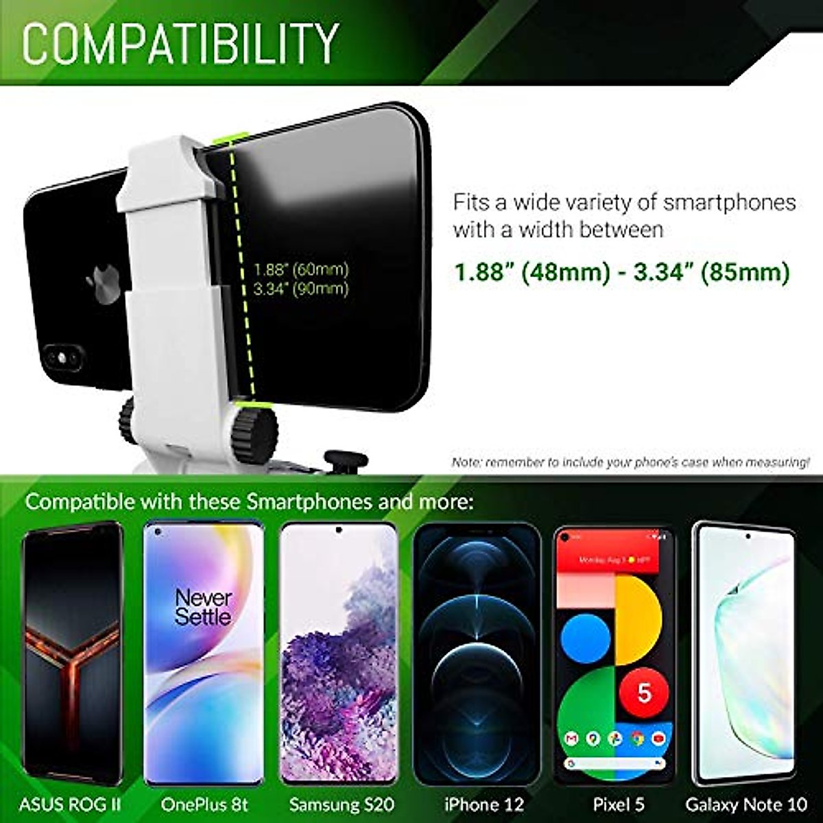 Xbox Series X Controller Mobile Gaming Clip, Xbox Controller Phone Mount Adjustable Phone Holder Clamp Compatible with Xbox Series X|S, Xbox One, Xbox One S, Xbox One X-Robot White
