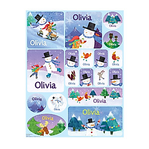 Personalized Stickers for Kids, Snowman - I See Me!