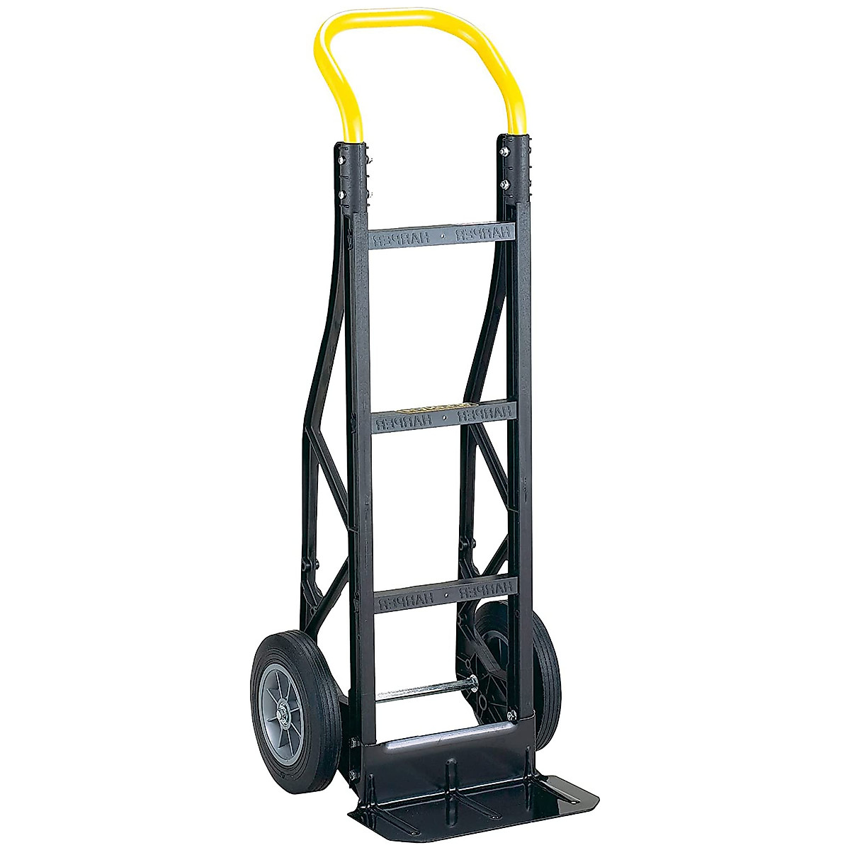 Harper Trucks Flat Free 600 Pound Capacity Heavy-Duty Nylon Frame Hand Truck Dolly Cart with Steel Handle for Warehouses, Offices & Construction Site