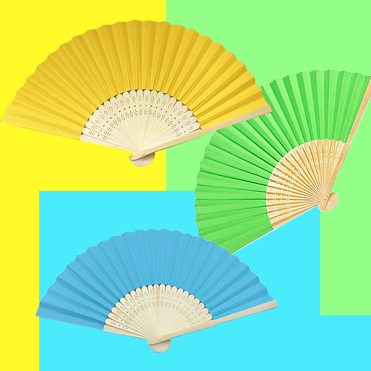 Woohome Foldable Paper Fan, Navy Blue