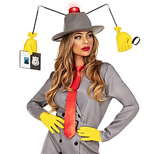 Tipsy Elves Women's Halloween Grey Detective Gadget Costume Dress Size Medium