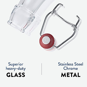 Bormioli Rocco Fiaschetta Glass 8.5 Ounce Pocket Flask, Set of 4