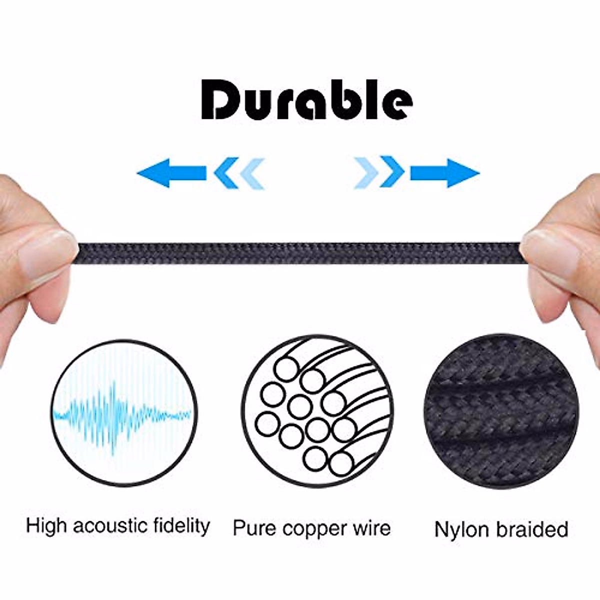 NewFantasia Headphone Cord Audio Cable with Lock Connector for Sennheiser Momentum, Momentum 2.0, Momentum 3, HD1 Headphone, Remote Volume Control Mic for Samsung Galaxy Huawei Android Phone