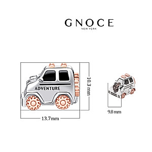 GNOCE SUV Car Charms for Bracelet 925 Sterling Silver Bead ADVENTURE Charms for Women Jewelry Gift
