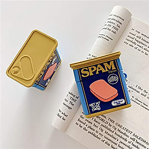 Compatible with Airpods Pro Soft Silicone Case, 3D Entertainment Luxury Funny Cool Jersey Lunch Meat Recorder Designer Suit, Character Skin Fashion, Girls, Boys, Teenagers. (Pro Luncheon Meat)