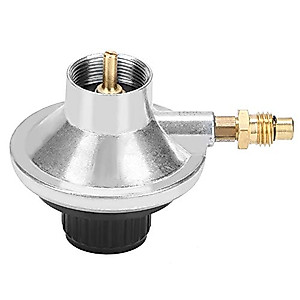 Omabeta Zinc Alloy 1"-20UNF Propane Gas Low-Pressure Adjustable Regulator Control Valve BBQ Grill Propane Regulator Valve Propane Gas Grill Control Valve Table Top Regulator