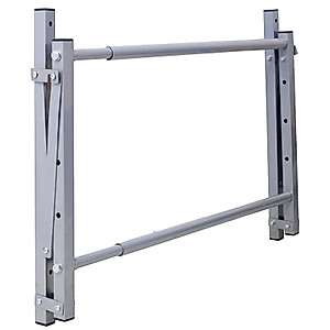 ZeHuoGe Wall-Mounted Folding Tire Storage Loft Rack, 30.5 to 50.5 Inches Wide, Supports 300 Pounds and Folds Flat, Grey