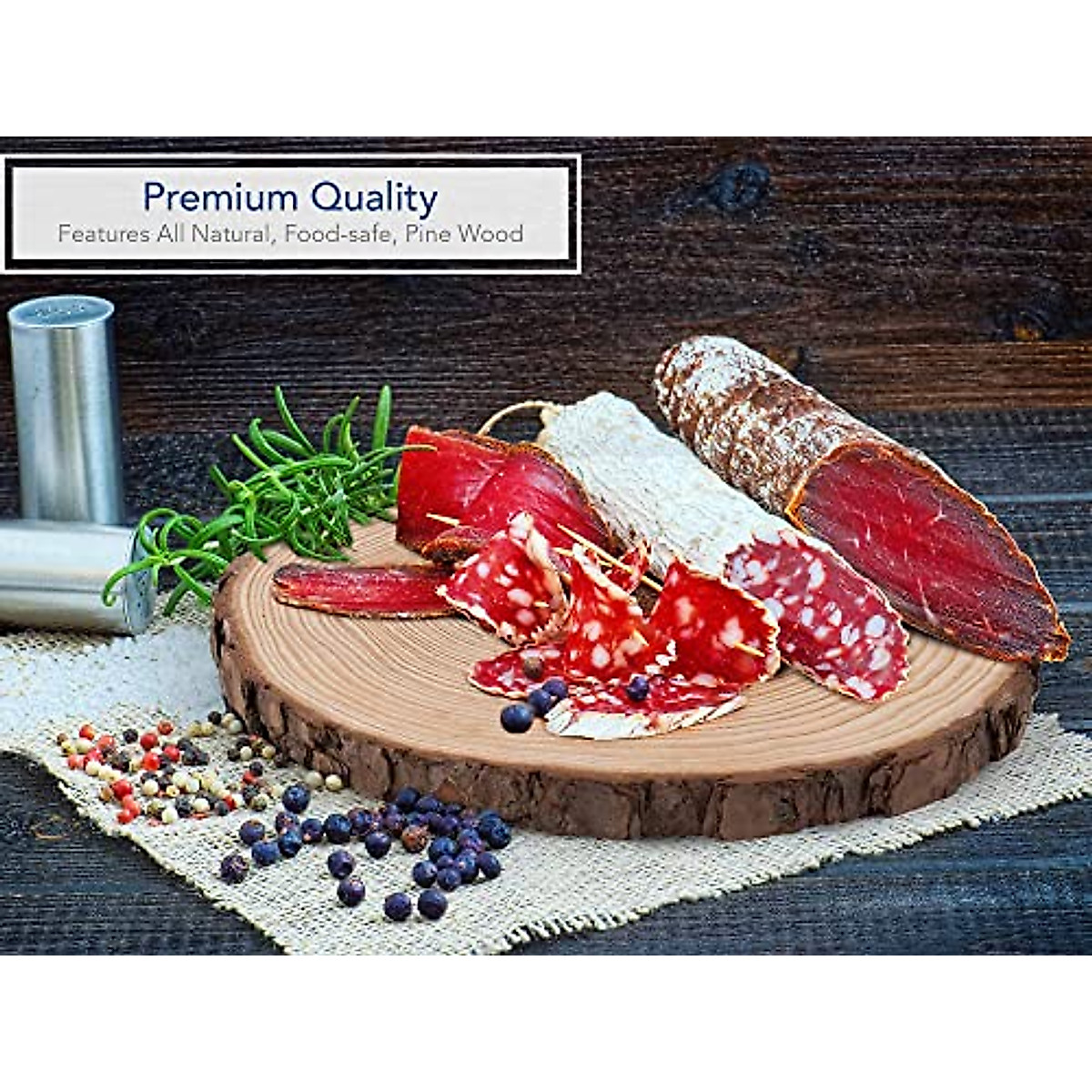 Royal Imports Round Wood Slices Discs, 9"-11" Large, Natural Unfinished Wooden Tree Bark Slabs for DIY Arts & Crafts, Rustic Table Centerpiece, Chargers, Trays, Wedding Decoration, 2 pack