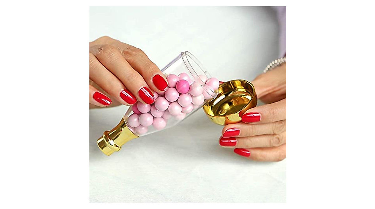 Kate Aspen Champagne Bottle Favor Containers - Set of 12