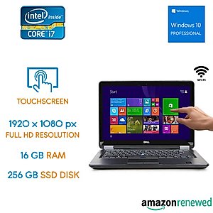 Dell Latitude E7440 - Intel Core i7 4th Gen 4600U 2.1 GHz Processor - 16 GB RAM - 256 GB SSD - 14 Screen with Webcam -- Windows 10 Pro (Renewed)