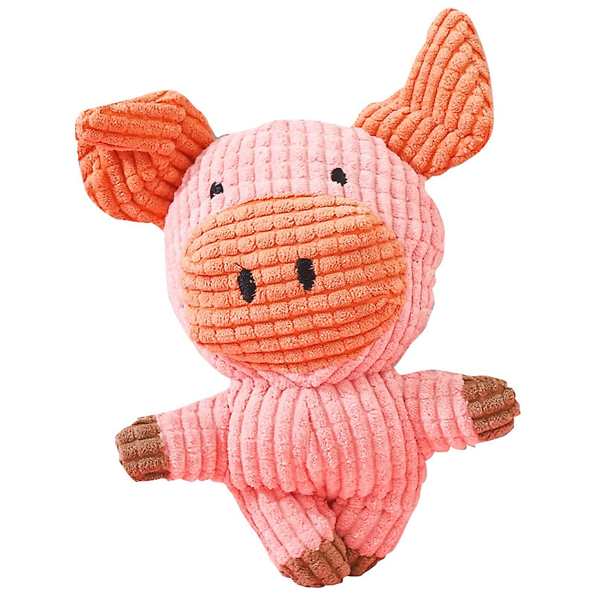 leasote Dog Squeaky Toys,Durable Dog Chew Toys,Cow/Lion/Elephant Stuffed Animals Pet Plush Toy for Small Medium Large Puppy Dogs Little Pig