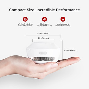 X-Sense Wi-Fi Smoke Detector, Wireless Smart Fire Smoke Alarm with Replaceable Lithium Battery & Silence Button, Compatible with TuyaSmart & Smart Life App, Auto Self-Check Function, XS01-WT